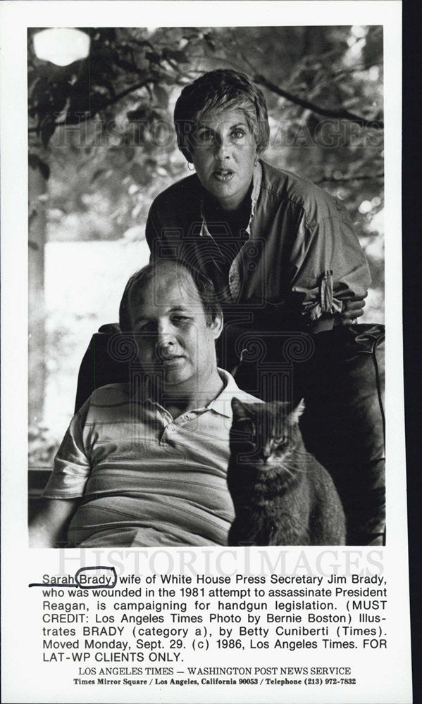 Sarah Brandy wife of Press Sec Jim Brandy. 1986 Vintage Press Photo ...