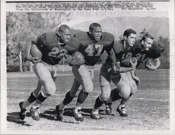 Univ Of IL FB Players Jim Warren Sam Price Mike Taliferro 1964 Vintage ...