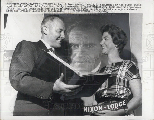 Rep Robert Michel and Mrs Patsy Sanderson 1960 Vintage Press Photo ...