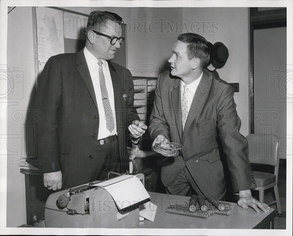 Detectives Raymond Hoffman And Art Nolan Look At Joseph Cain 1962 ...