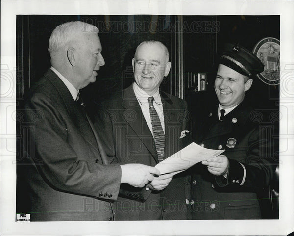 Mayor Martin Kennelly/James McGuire/Fire Fighter/T. Patronski 1954 ...