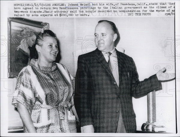 Johann Meindl Agrees To Return Renaissance Paintings to Italy 1963 ...