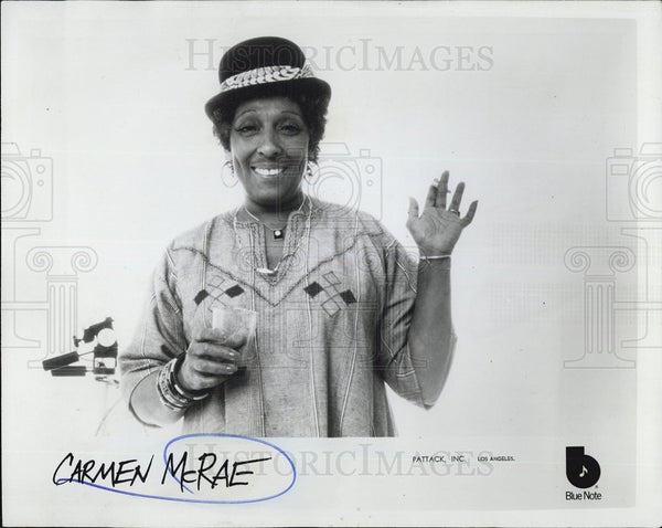 Carmen McRae Jazz Singer 1976 Vintage Press Photo Print - Historic Images