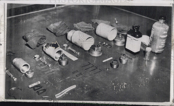 Bombs/Gunpowder/Pipes/George Metesky/Bomber 1957 Vintage Press Photo ...