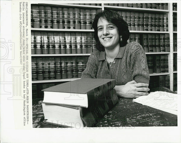 Public interest attorney Joan Meier in Washington Office 1987 Vintage ...