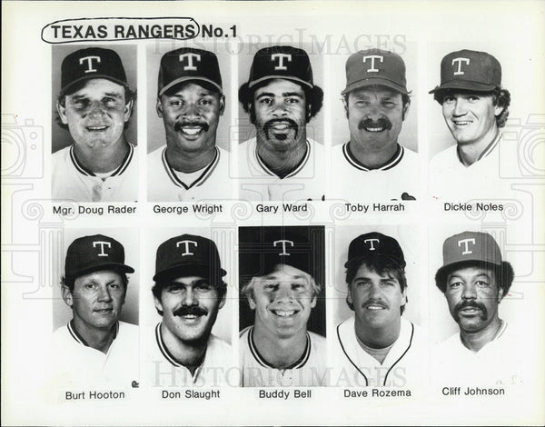 Texas Rangers roster George Wright Don Slaught Buddy Bell 1987 Vintage ...