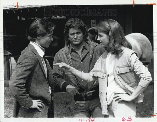 Helen Hunt, John Hammond and Michael Landon 1985 Vintage Press Photo ...