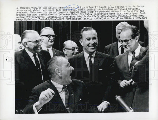 President Johnson, Wayne Aspinall, John Saylor, Samuel Friedel 1965 ...