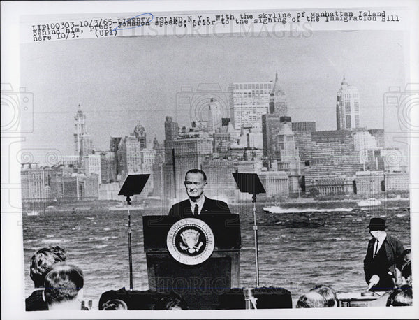 President Lyndon B. Johnson 1965 Vintage Press Photo Print - Historic ...