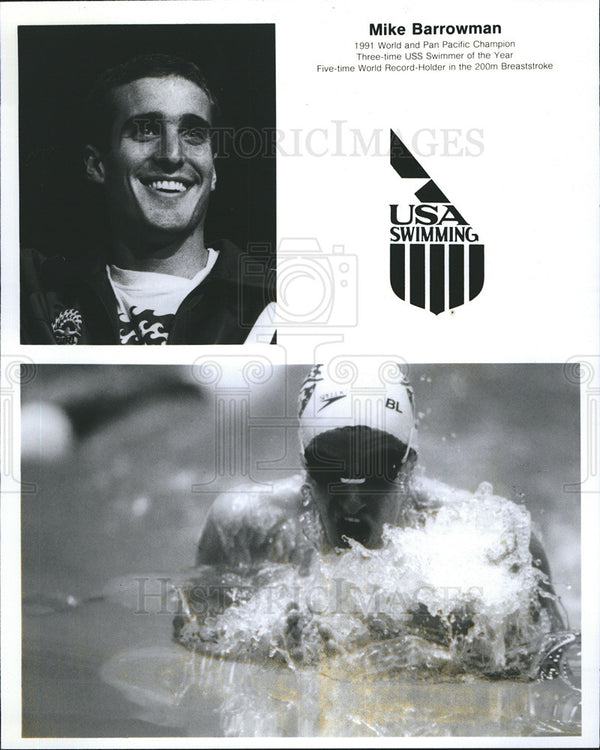 Mike Barrowman 1991 Pan American Swimming Record Holder 1994 Vintage ...