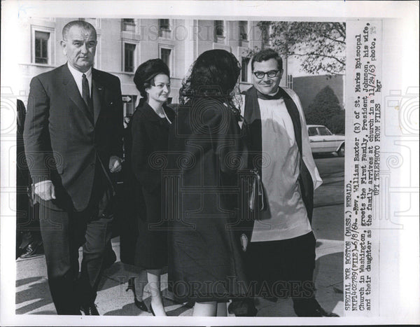 Pres.Johnson and Family with rev William Baxter. 1964 Vintage Press ...