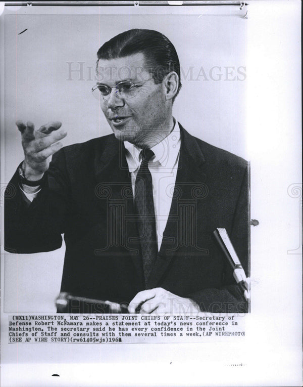 Defense Sec Robert McNamara 1961 Vintage Press Photo Print - Historic ...