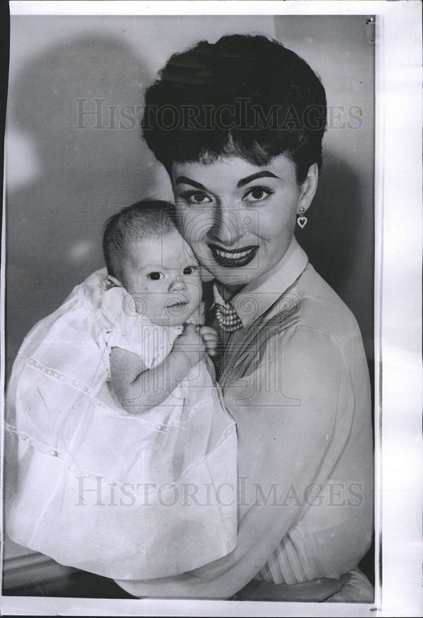 Actress Ann Blyth Holding 3rd Child Kathleen Mary 1958 Vintage Press ...