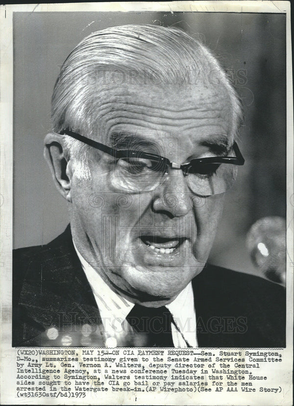 Senator Stuart Symington 1975 Vintage Press Photo Print - Historic Images