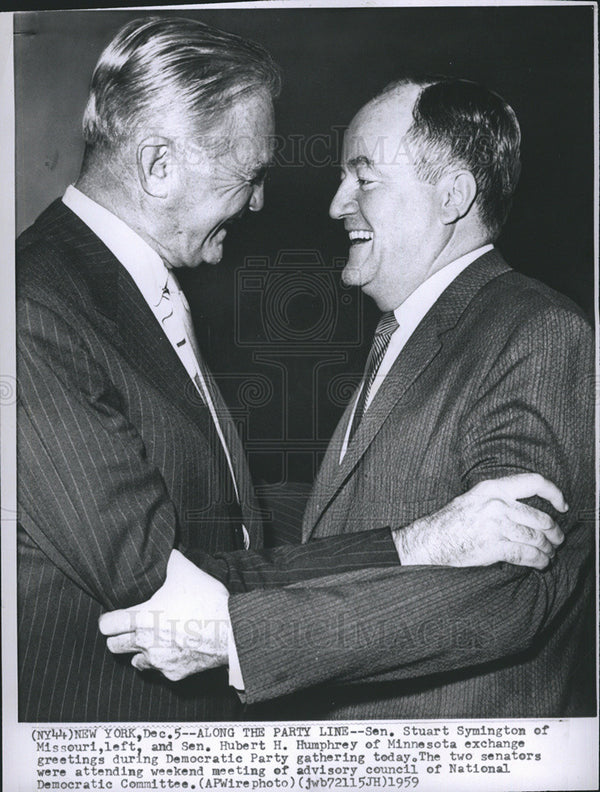 Senator Stuart Symington Missouri & Sen. Hubert H. Humphrey DNC 1959 ...