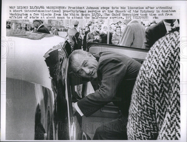 President Lyndon B. Johnson limousine Church of the Epiphany 1964 ...