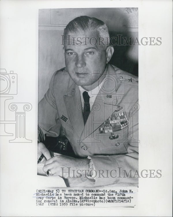1959 Lt. General John H. Michaelis Commander Army Corps In Europe ...