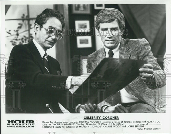 Press Photo Thomas Noguchi on "Hour Magazine" - Historic Images