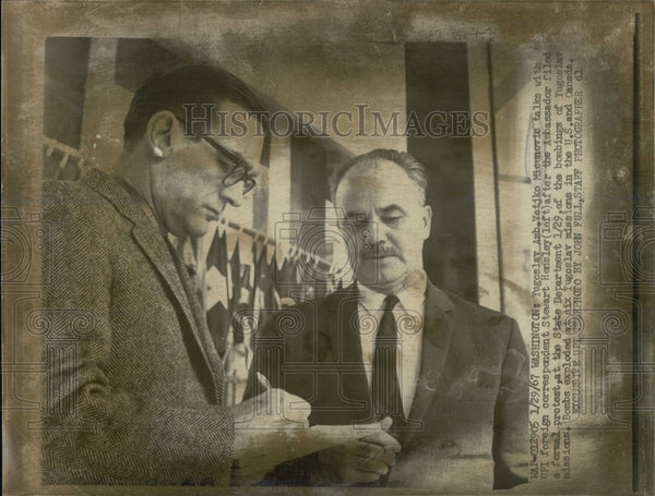 1967 YUgoslav Ambassador Vetjko Micunovic Correspondent Hensley ...