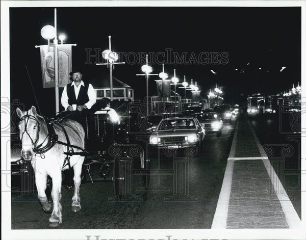1988 driver Mickey Wells horse Dan buggy piers - Historic Images