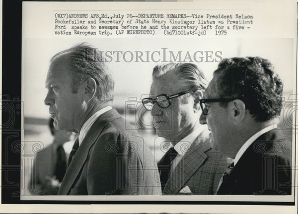 1975 President Ford Vice President Rockefeller And Henry Kissinger ...