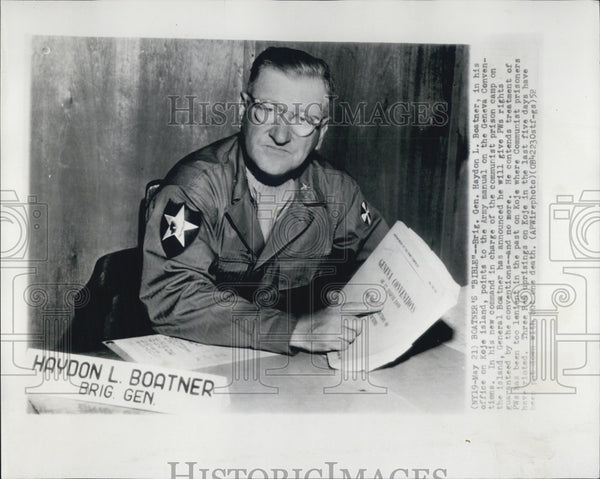 1952 Brig. Gen. Haydon L. Boatner - Historic Images