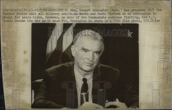 1967 Senator Stuart Symington Democrat Missouri - Historic Images