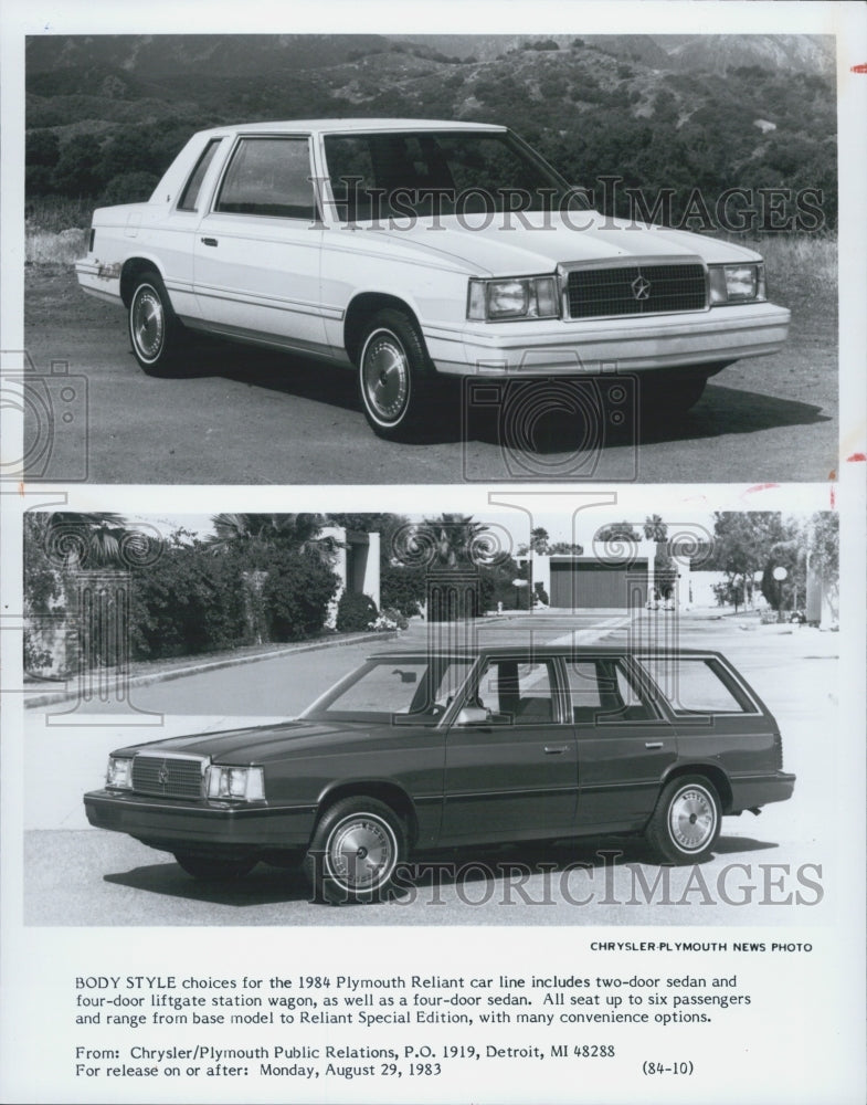 1983 1984 Plymouth Reliant - Historic Images