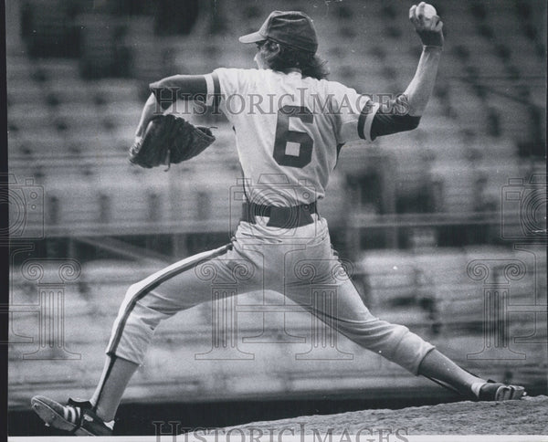 1974 Tuley pitcher No. 6 Harry Nieves playing against Kennedy ...