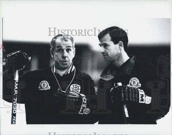 1995 Bruins Asst. Coach Tom McVie and Coach Brian Sutter - Historic Images