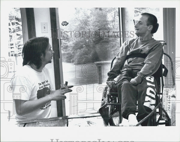 1993 Rick Hoyt interpreter Neil Danilowics graduated BU - Historic Images