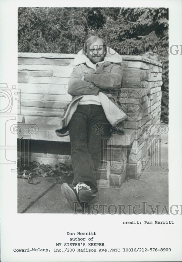 Press Photo Don Merritt Author of "My Sister's Keeper" - Historic Images