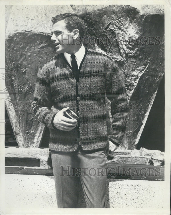1963 Casual Cardigan Alpine Design Wool Mohair Nylon Men Sweatshirt ...