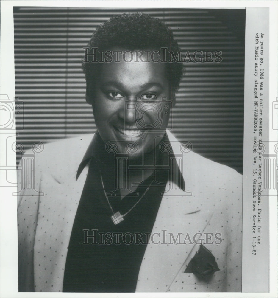 1988 Singer Luther Vandross - Historic Images