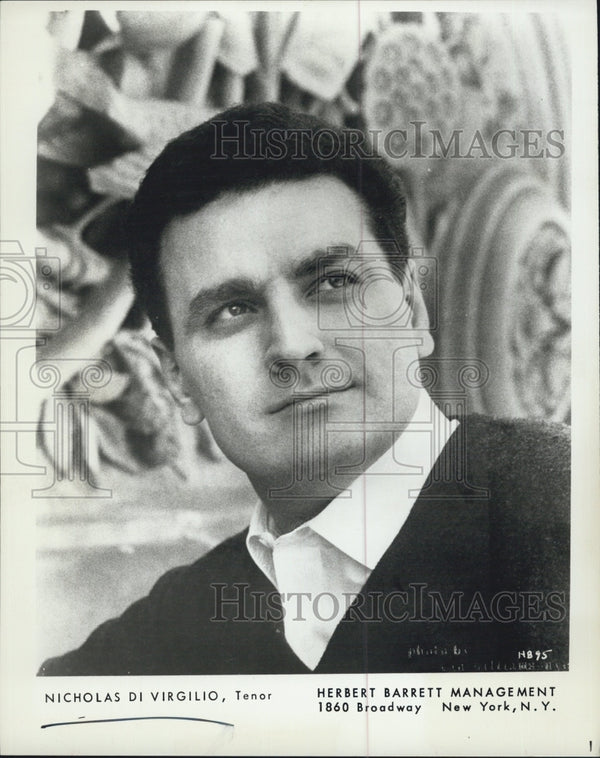 1970 Nicholas Di Virgilio Opera Tenor Singer - Historic Images