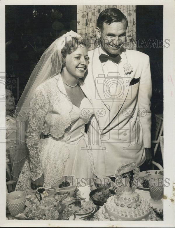Press Photo Wedding of Bennett & Wimmer - Historic Images