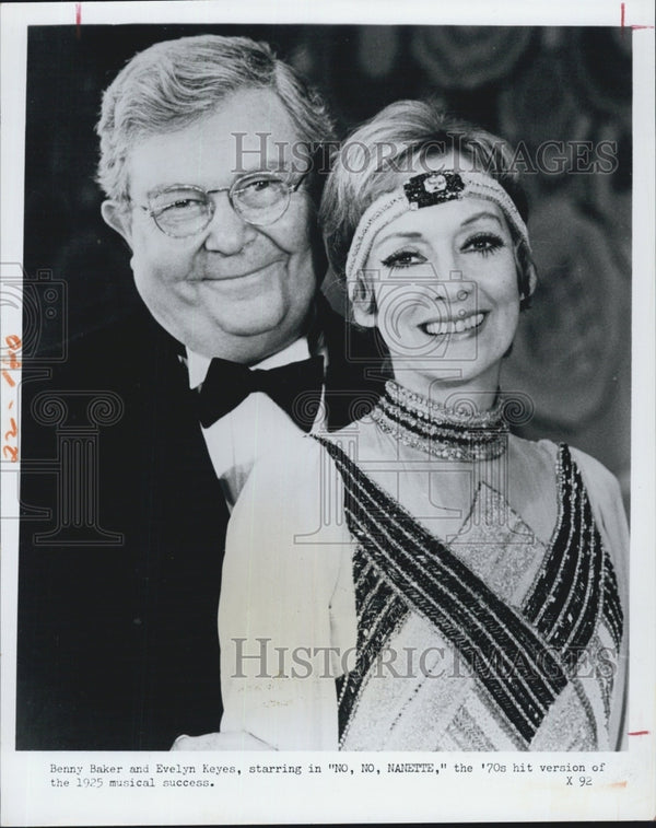 1974 Actress Evelyn Keyes benny Baker "No, No, Nanette" - Historic Images