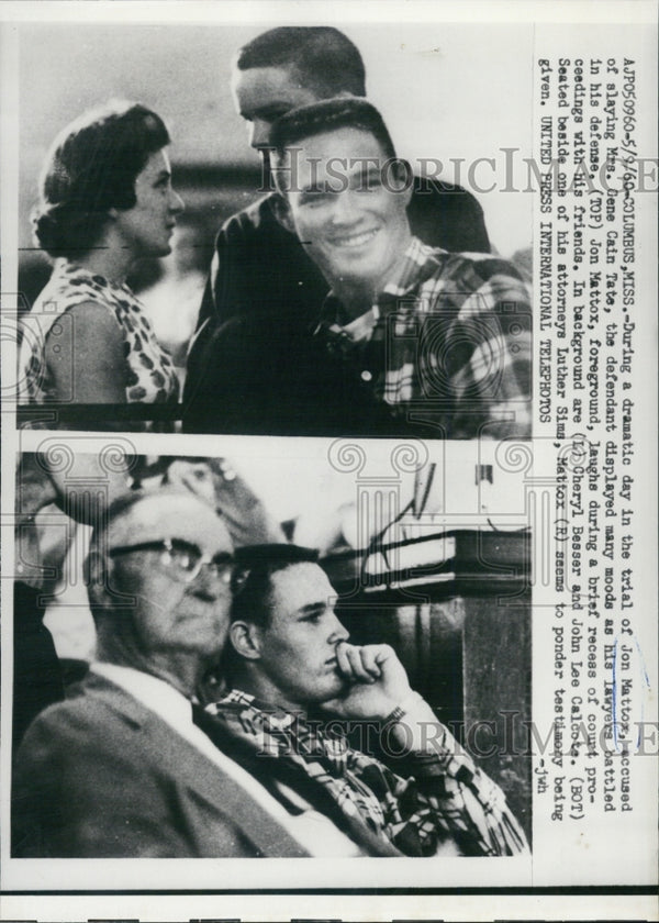 1960 Trial of Jon Mattox, accused of slaying Mrs. Gene Cain Tate ...