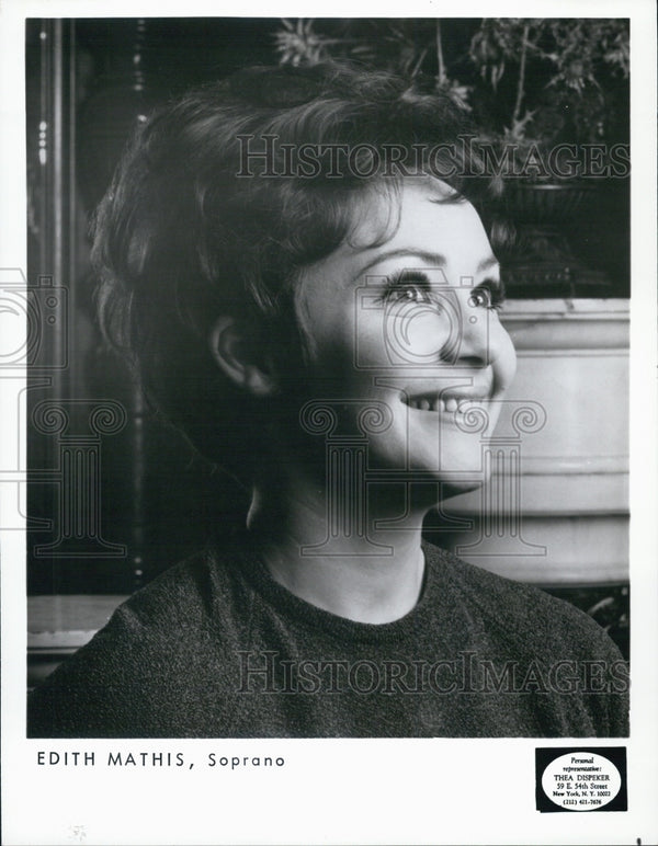 Press Photo Edith Mathis, Soprano - Historic Images