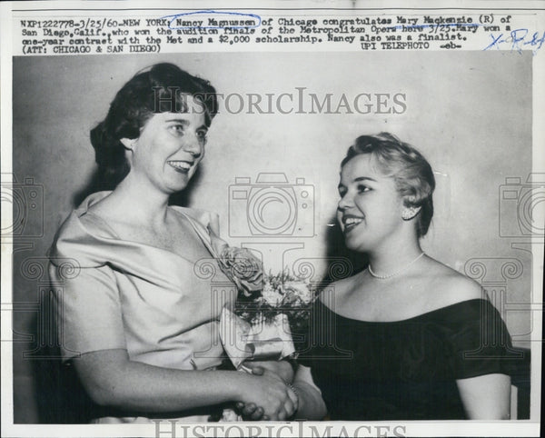 1960 Finalists in the Met Opera Audition, Nancy Magnussen and Mary ...