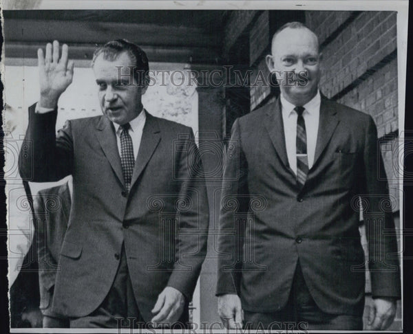 1968 Richard Nixon at Walter Reed Hospital And John Eisenhower ...
