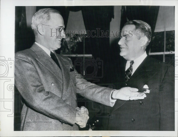1946 Pres. Harry Truman congratulates Judge Samuel Rosenman - Historic ...