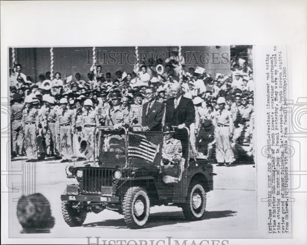 1960 Pres.Eisenhower & acting Prime Min. Huh Chung - Historic Images