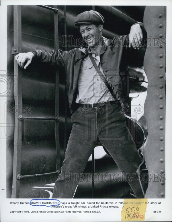 1976 Actor, David Carradine as Woody Guthrie in Bound for Glory ...