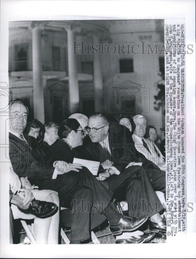 1964 Press Photo President Johnson Honored the 88th Congress Here - RS ...