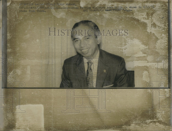 1971 Indonesian Foreign Minister Adam Milik - Historic Images