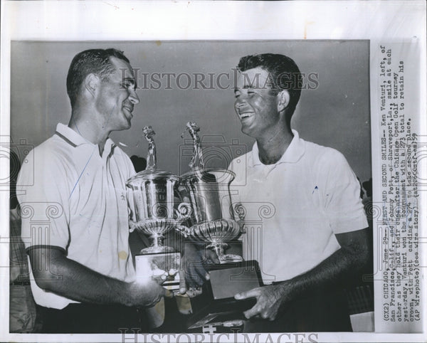 1959 Kent Venturi and Johnny Pott at Chicago Open - Historic Images