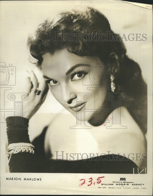1963 Press Photo Actress and Singer Marion Marlowe - RSH38887 ...