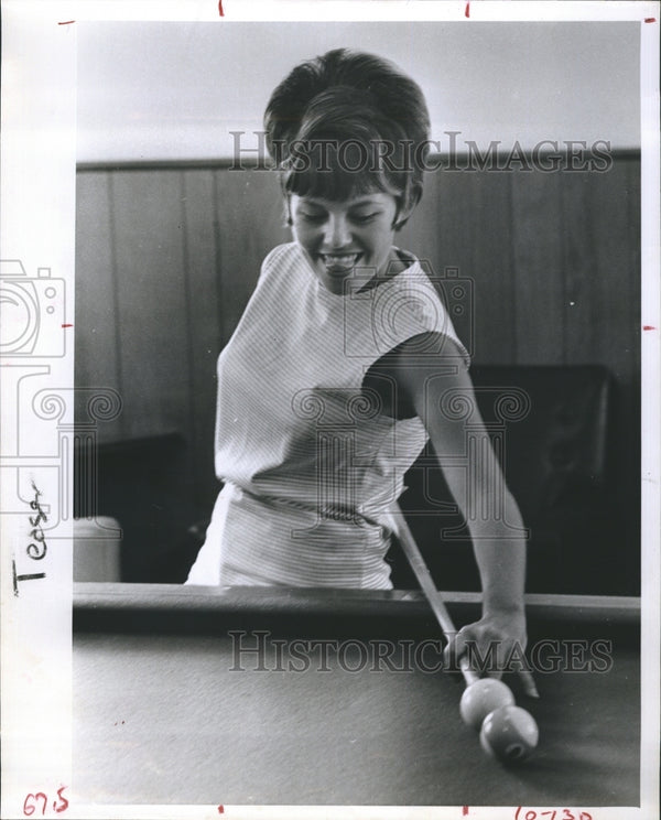 Jeannie Pentecost Plays Pool - Historic Images