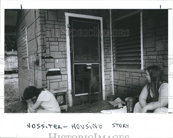 1986 Lou Jean Simonds & her daughter Mary Ann sit on the porch of ...